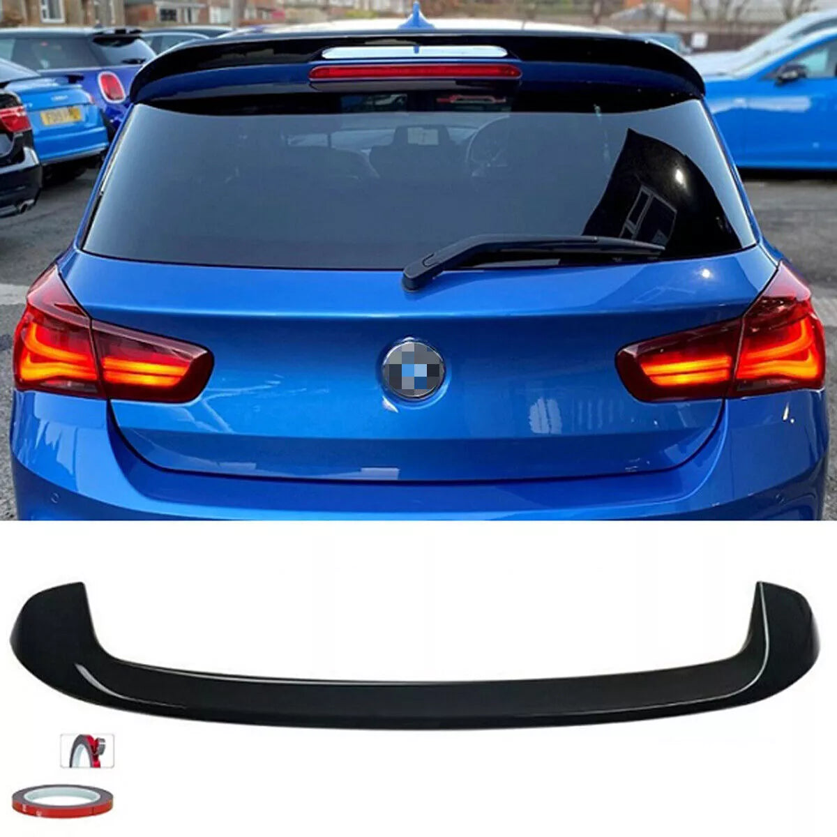 FOR BMW 1 SERIES F20 F21 PERFORMANCE GLOSS BLACK ROOF SPOILER ...